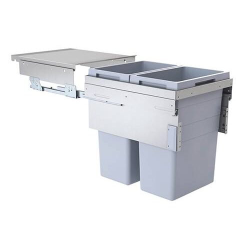 Bote basurero extraíble EURO CARGO-ST para gabinete de 450 mm. Cap ...
